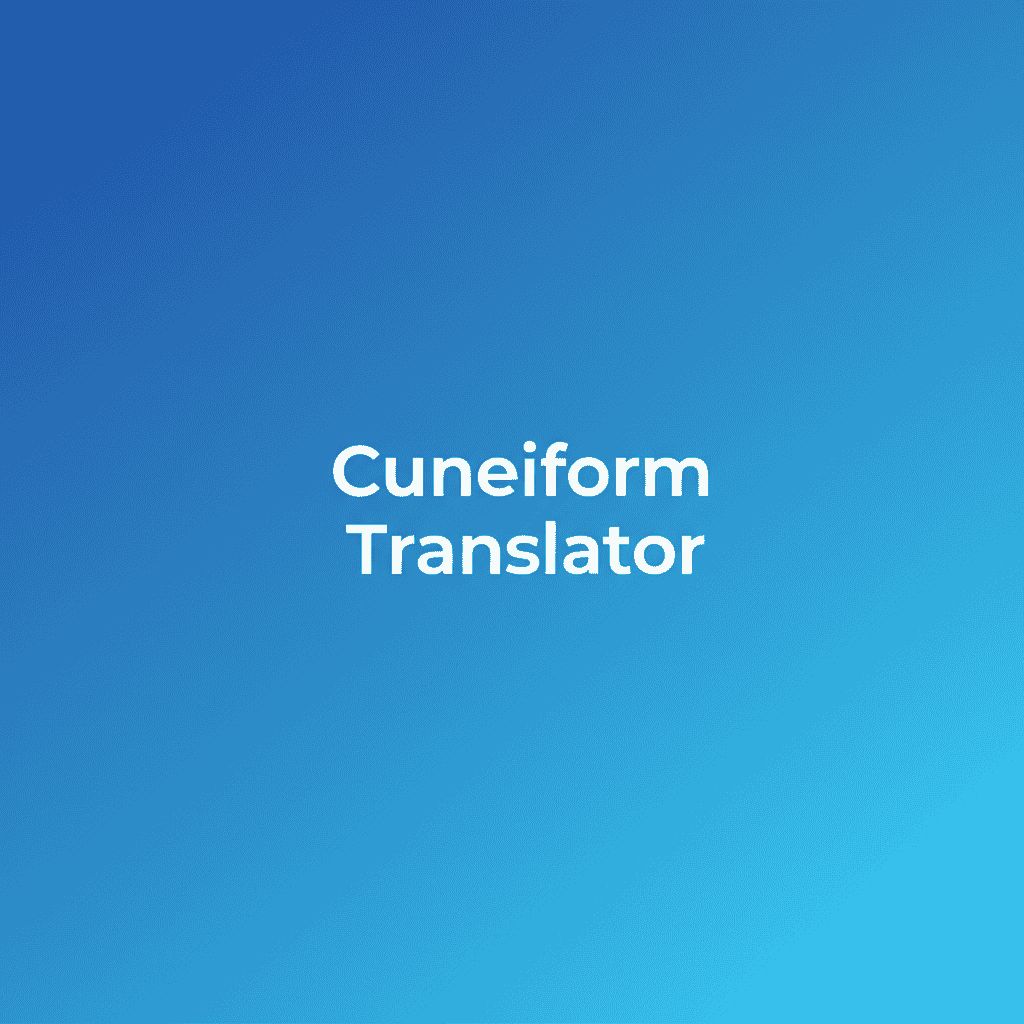 Cuneiform Translator - Decode Ancient Texts
